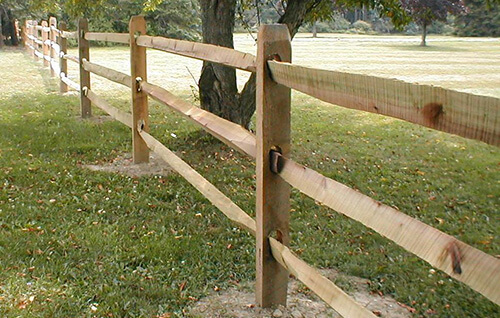 Post and Rail Fencing | Cedar Split Rail Fence | Rustic Fencing